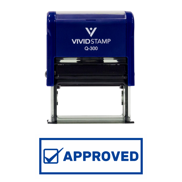 APPROVED w/Checkbox Office Self-Inking Office Rubber Stamp – Vivid Stamp