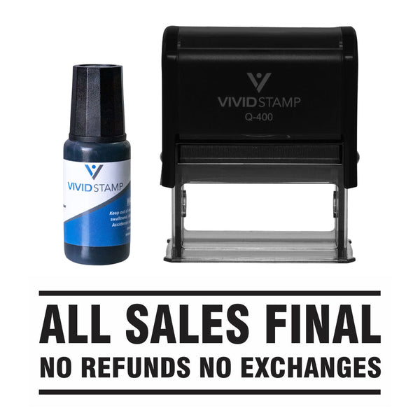 All Sales Final No Refunds Self Inking Rubber Stamp Combo with Refill ...