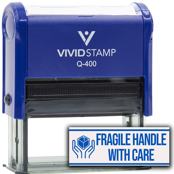 Fragile Handle With Care (Careful Hands) Self Inking Rubber Stamp ...
